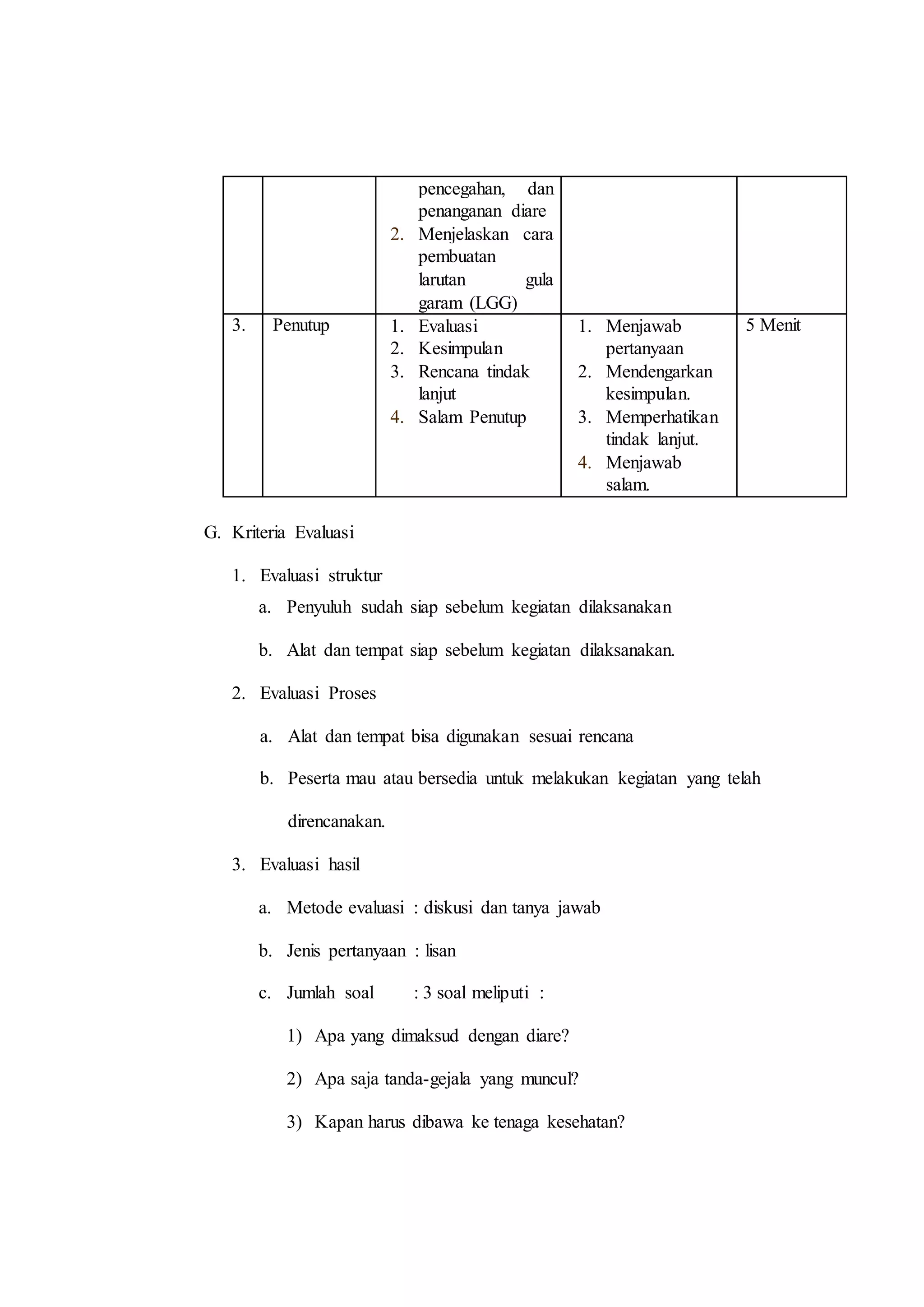 Satuan acara penyuluhan dan leaflet diare pada anak | DOCX