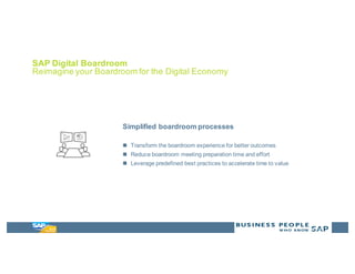 Revolutionizing Executive Insight - The SAP Digital Boardroom | PPT