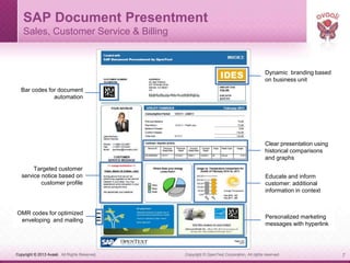 Avaali Solutions - Sap document presentment by open text | PPTX