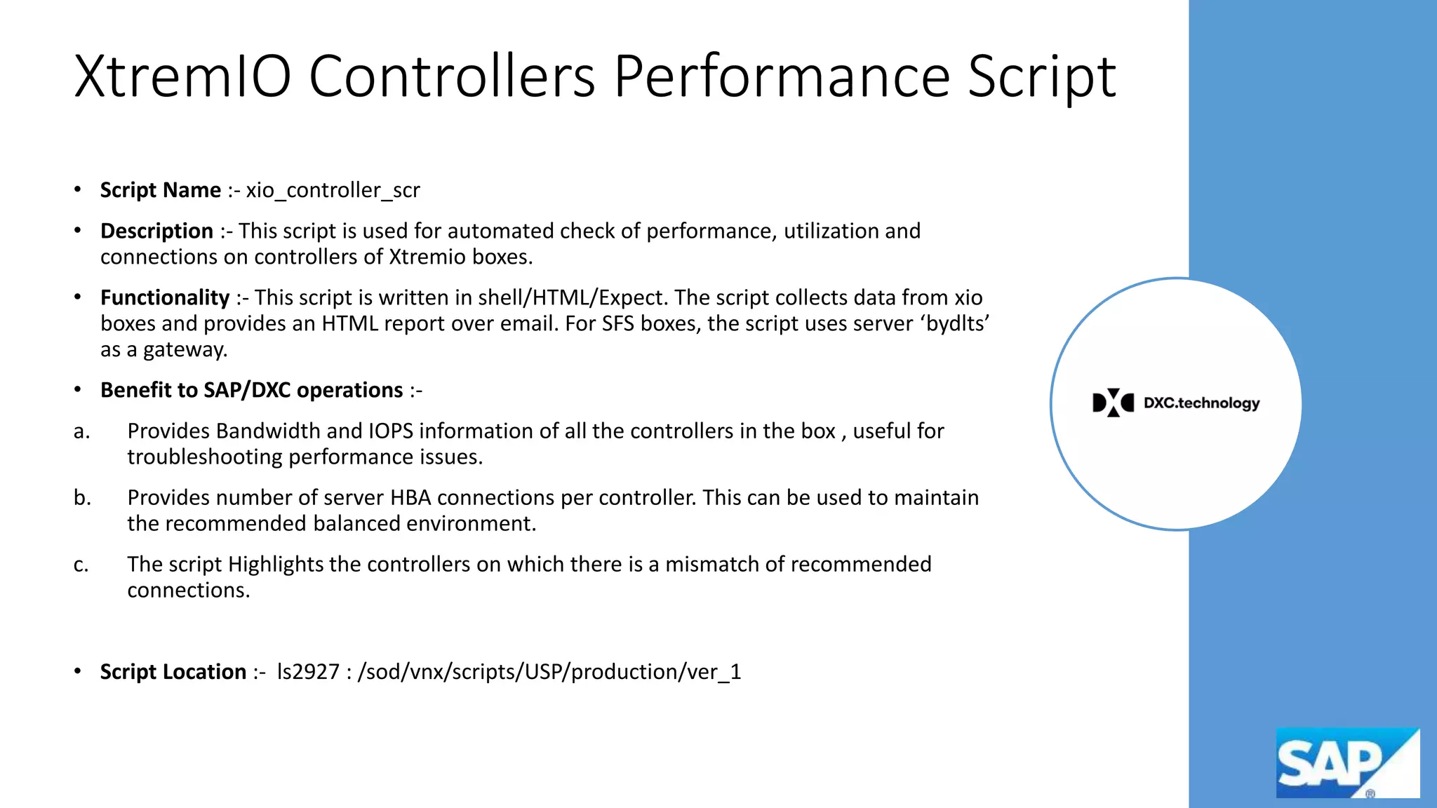 Sap dxc script_automation_presentation | PPT