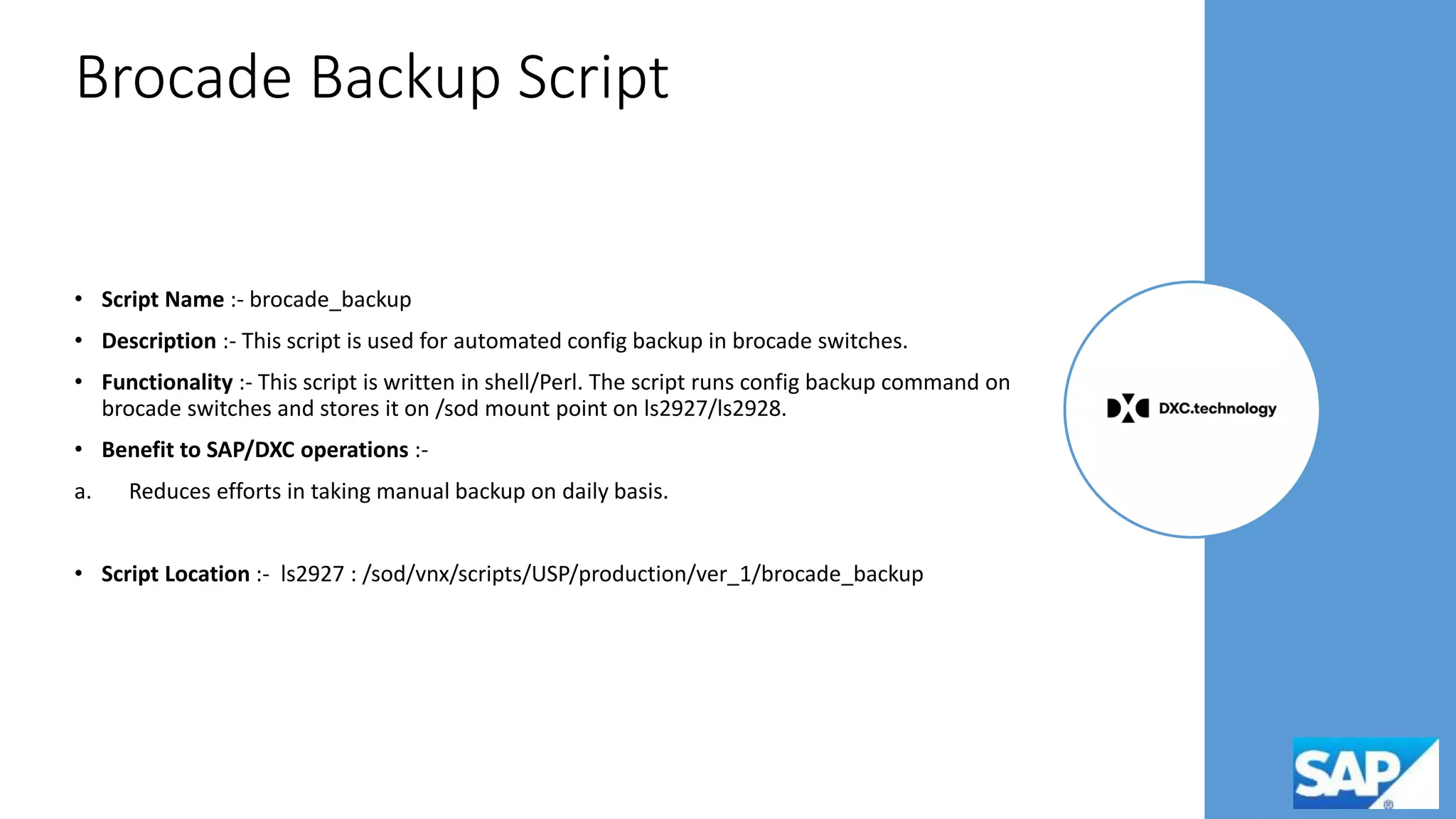 Sap dxc script_automation_presentation | PPT