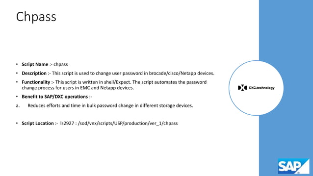 Sap Dxc Scriptautomationpresentation Ppt