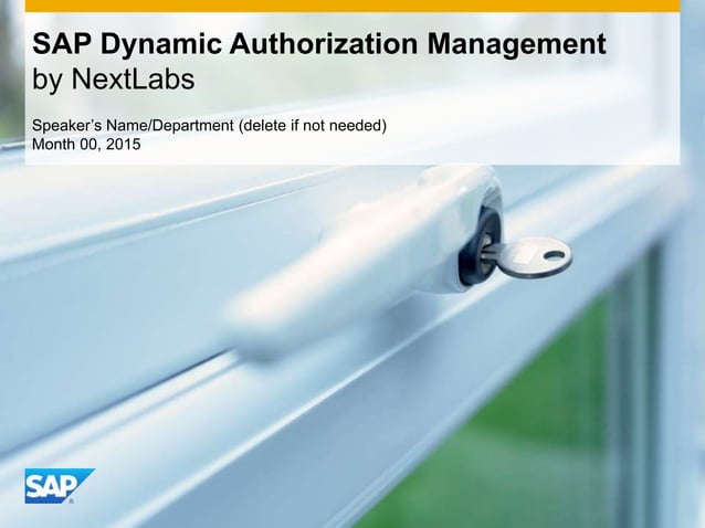 SAP Dynamic Authorization Management | PPT