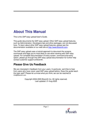 Sap Easy Upload | PDF