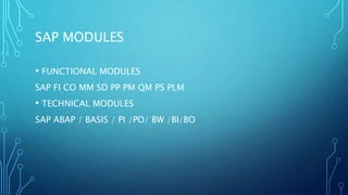 Sap ecc training by lokesh | PPTX | Computing | Technology & Computing