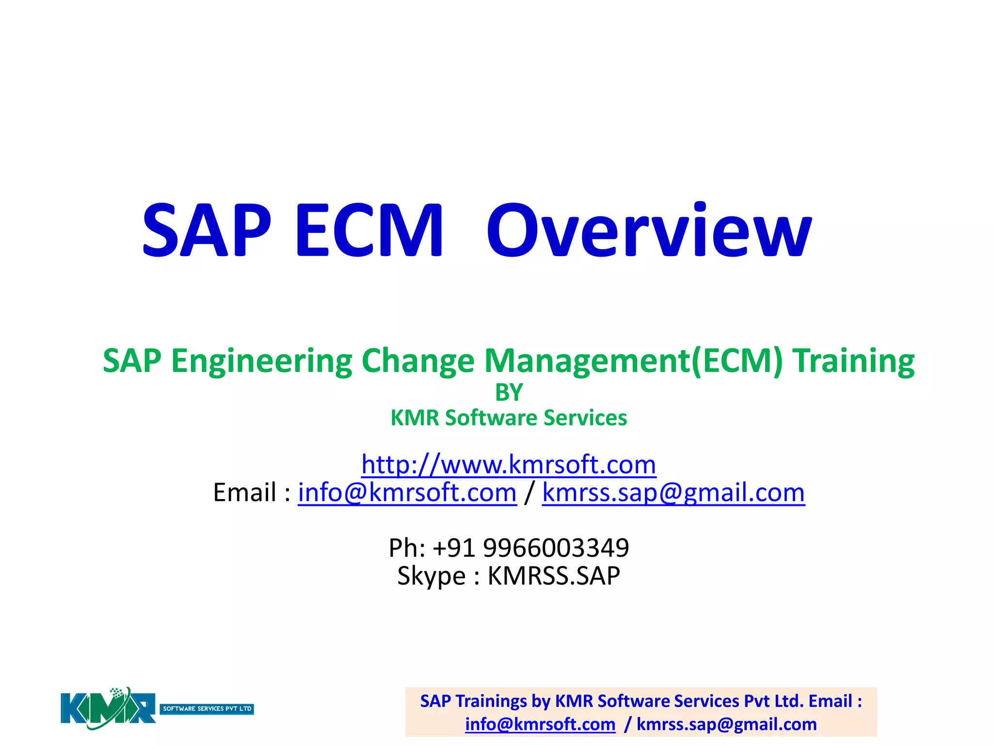 SAP Engineering Change Management(ECM) | PDF