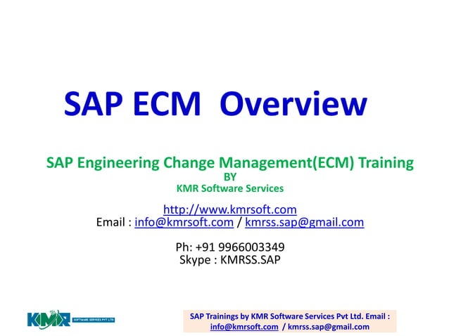 SAP Engineering Change Management(ECM) | PDF