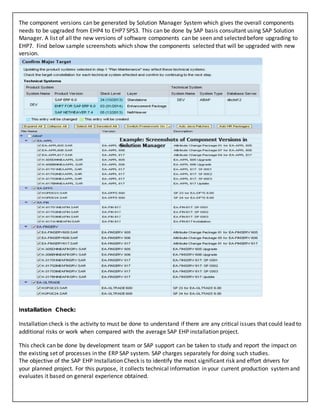 Sap ehp6 to ehp7 upgradation projects | DOC