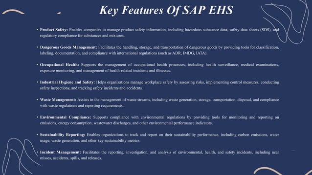 Prioritize Safety and Compliance with SAP EHS Online Training | PPT