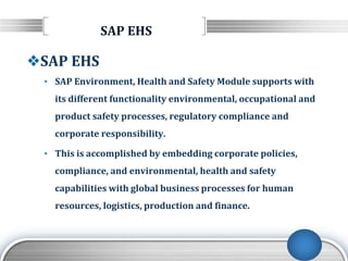 SAP EHS Course PPT demo SAP EHS Course PPT d | PPT