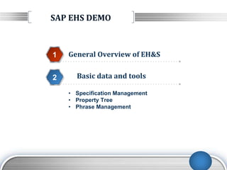 SAP EHS Course PPT demo SAP EHS Course PPT d | PPT