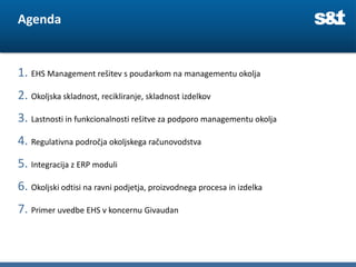 SAP EHS – Skladnost poslovnih procesov z zahtevami okolja | PPT