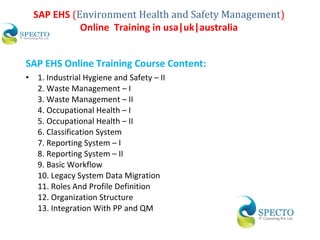 Sap ehs online training | PPT