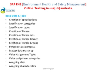 Sap ehs online training | PPT