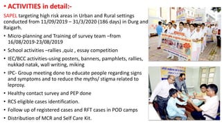 SAPEL(Special Action Plan for Elimination of Leprosy) NLEP ...