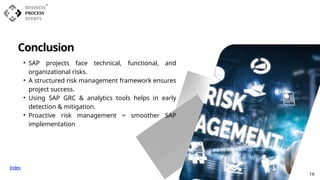 Effective Risk Management in SAP Projects | PPTX