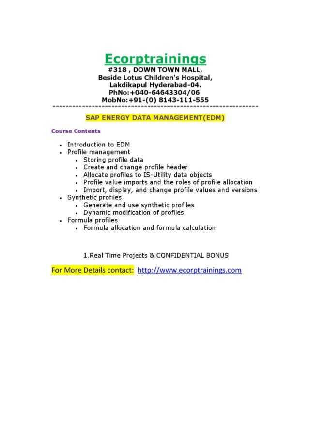 Energy Data Management Sap