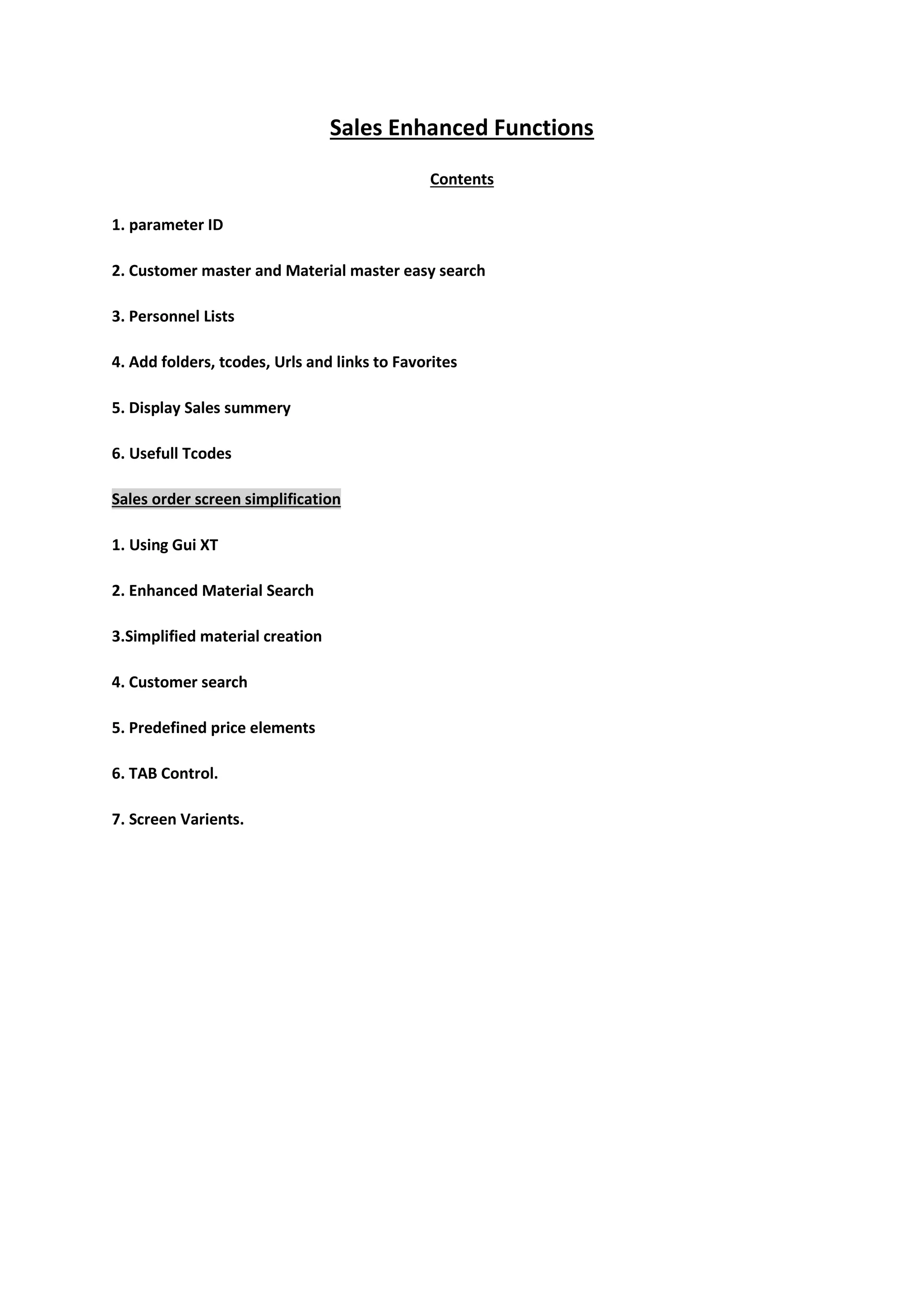 Sap enhanced functions | PDF