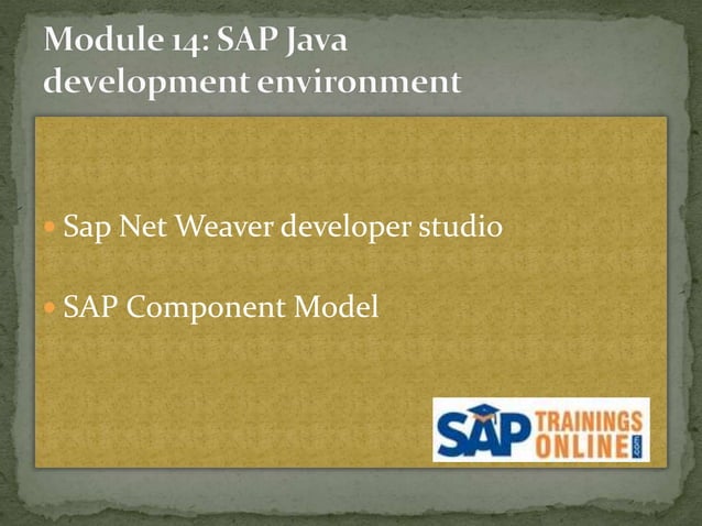 SAP EP JAVA WEBDYNPRO Training Course ,SAP Training Online | PPT