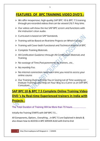 SAP EPM 10 Online Training | PDF