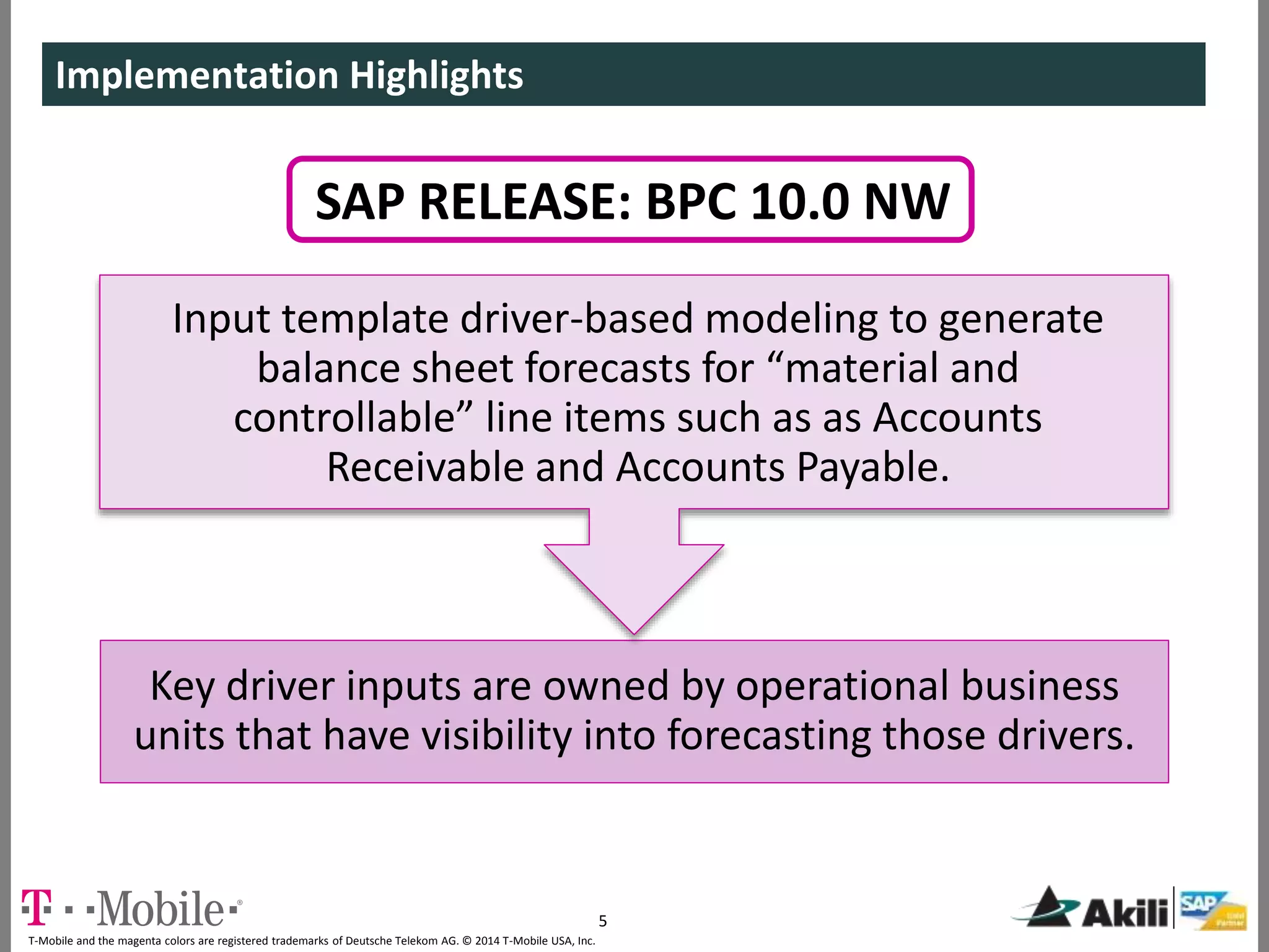 Sap epm conference t mobile presentation | PPTX