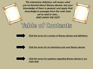 Literary Devices Slideshow | PPTX