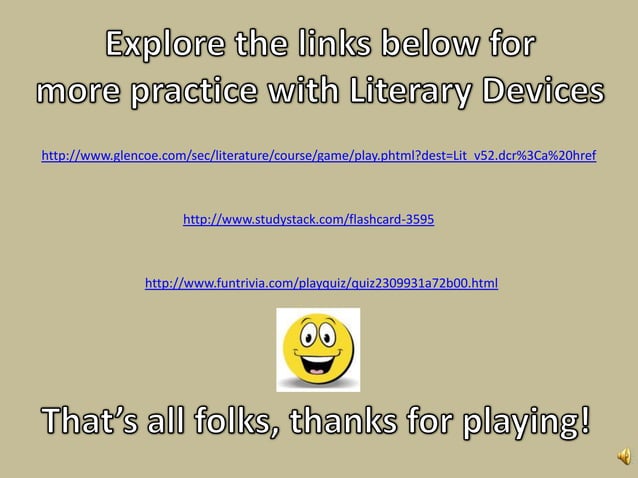 Literary Devices Slideshow | PPTX