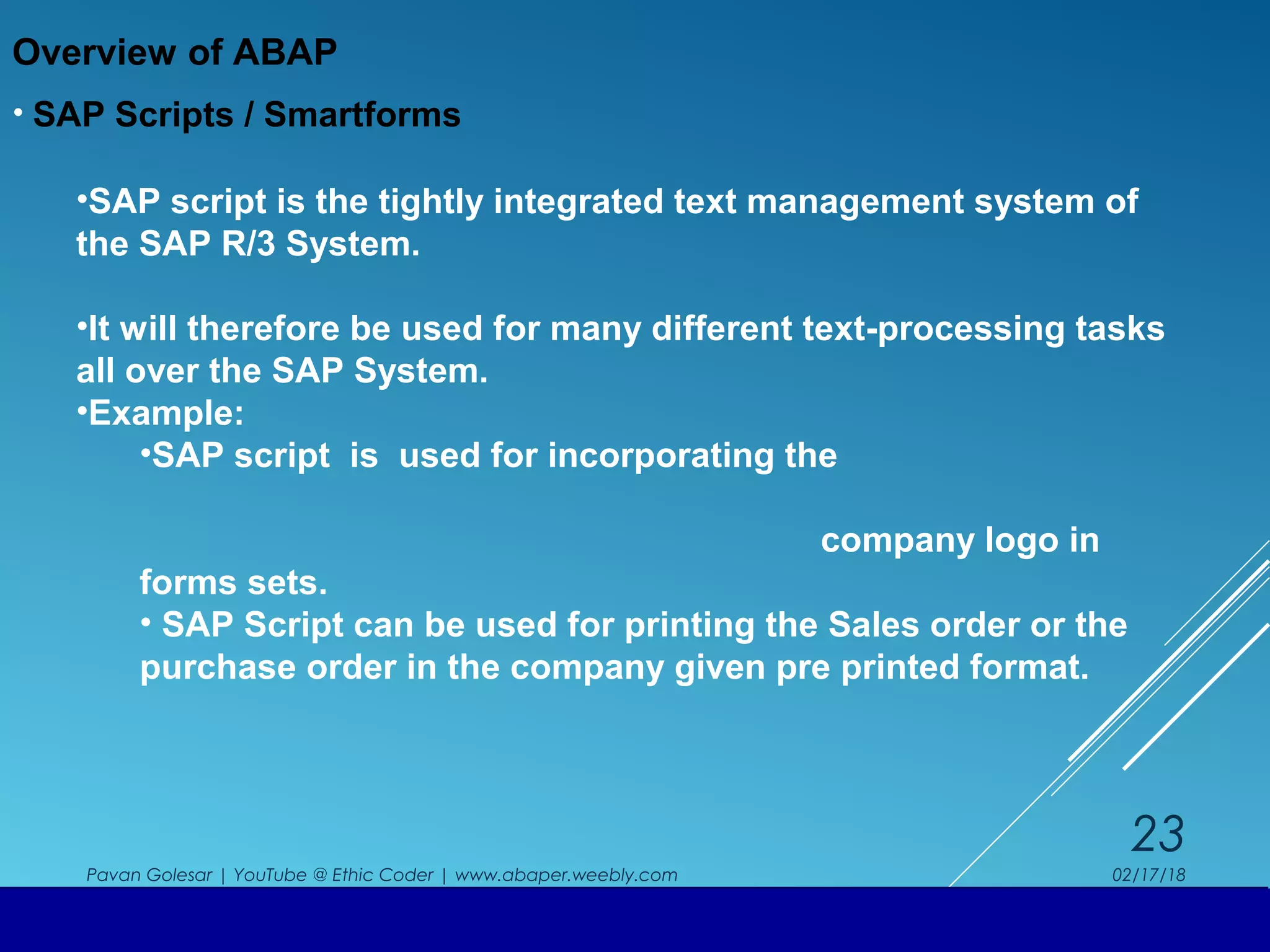 What is Enterprise Resource Planning, SAP and SAP FIORI? | PPT