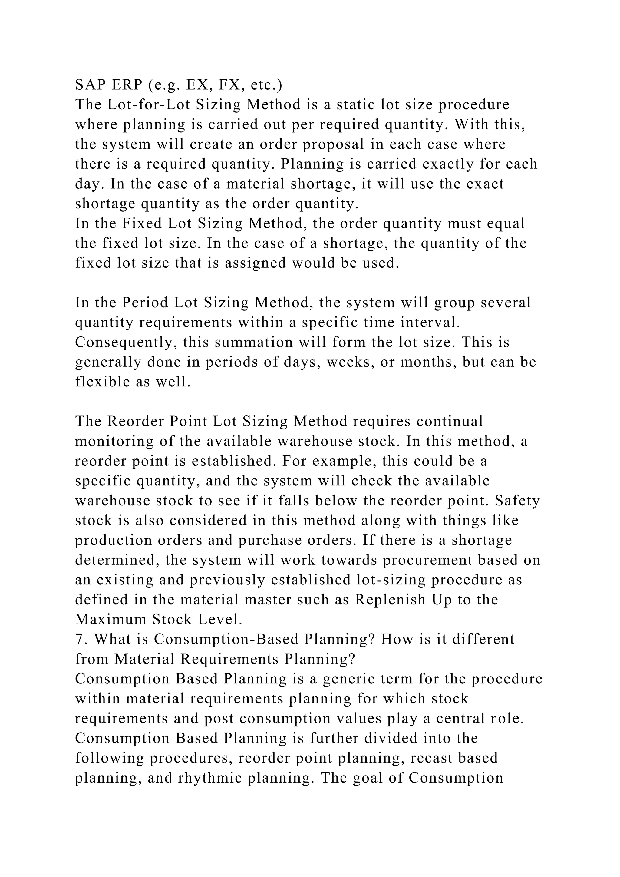 SAP ERP1. Describe the Production Planning and Execution process.docx