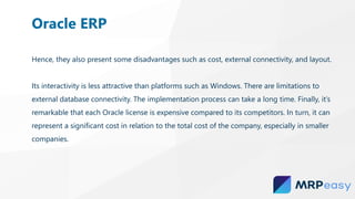Sap erp and oracle erp alternatives for small manufacturers | PPT