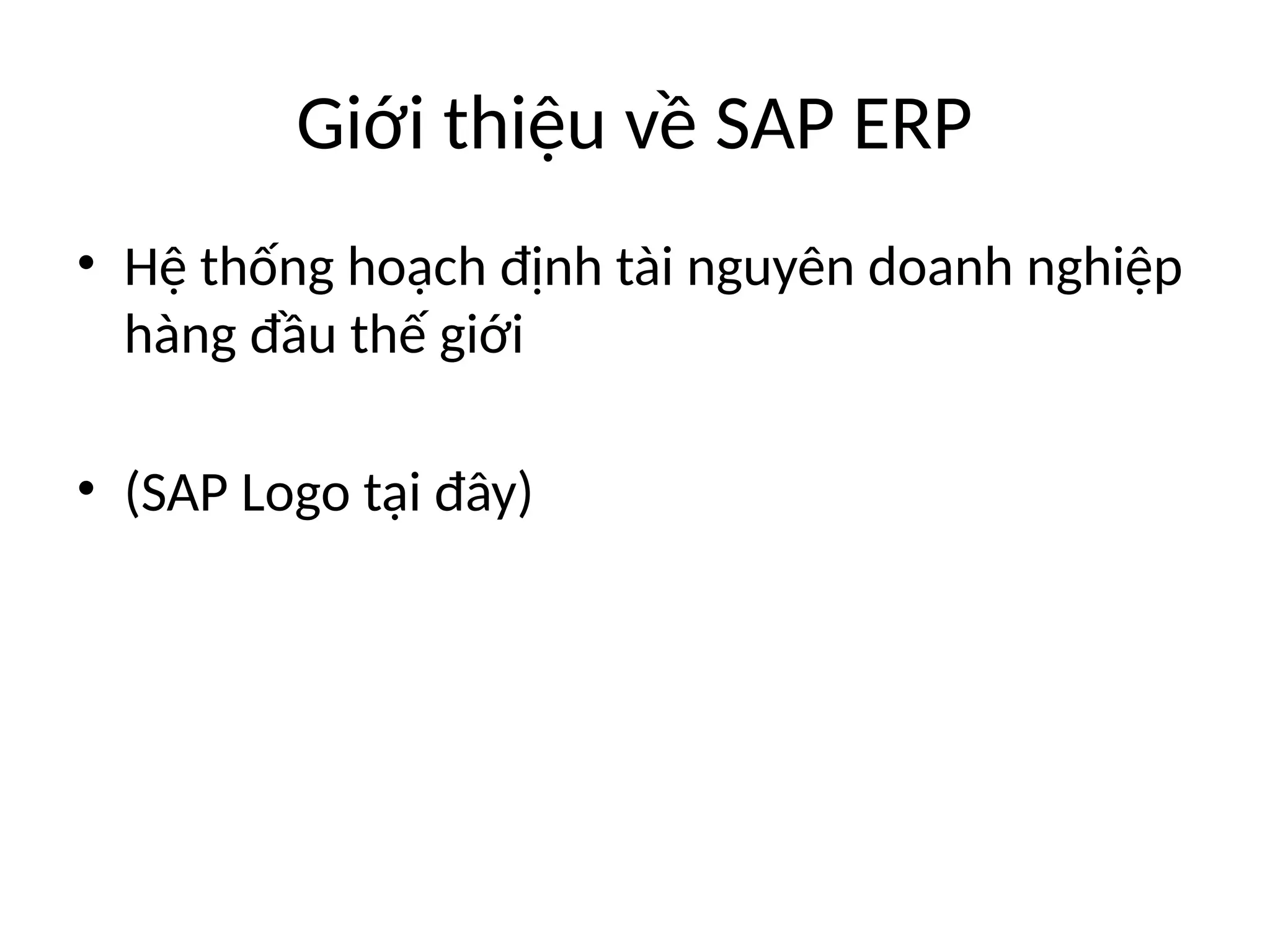 SAP ERP HANA 4 Introduction Presentation | PPT