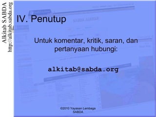 Alkitab SABDA | PPT