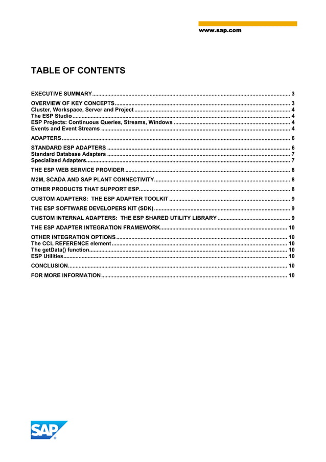 Sap esp integration options | PDF