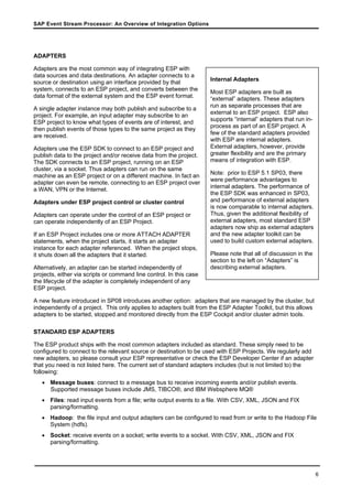 Sap esp integration options | PDF