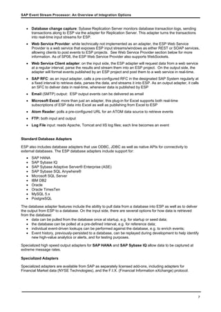 Sap esp integration options | PDF