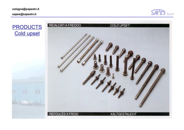 Sapes S.P.A. - pictures of some of our products | PDF