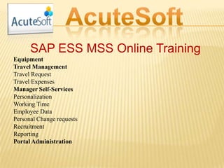 Sap ess mss online training | PPSX