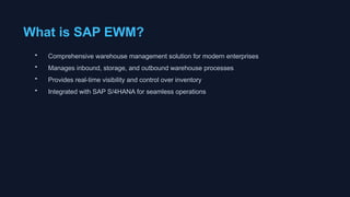 SAP EWM Basic Process Flow.SAP EWM Basic Process Flow. | PPTX