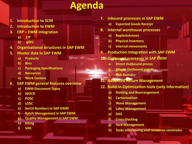 Sap EWM Introduction | PPSX | Logistics and Transportation Industry ...