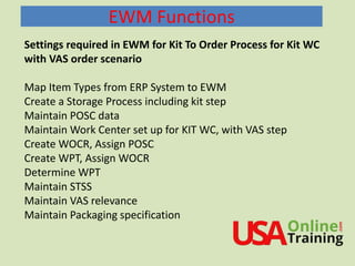 SAP EWM Kitting | PPTX