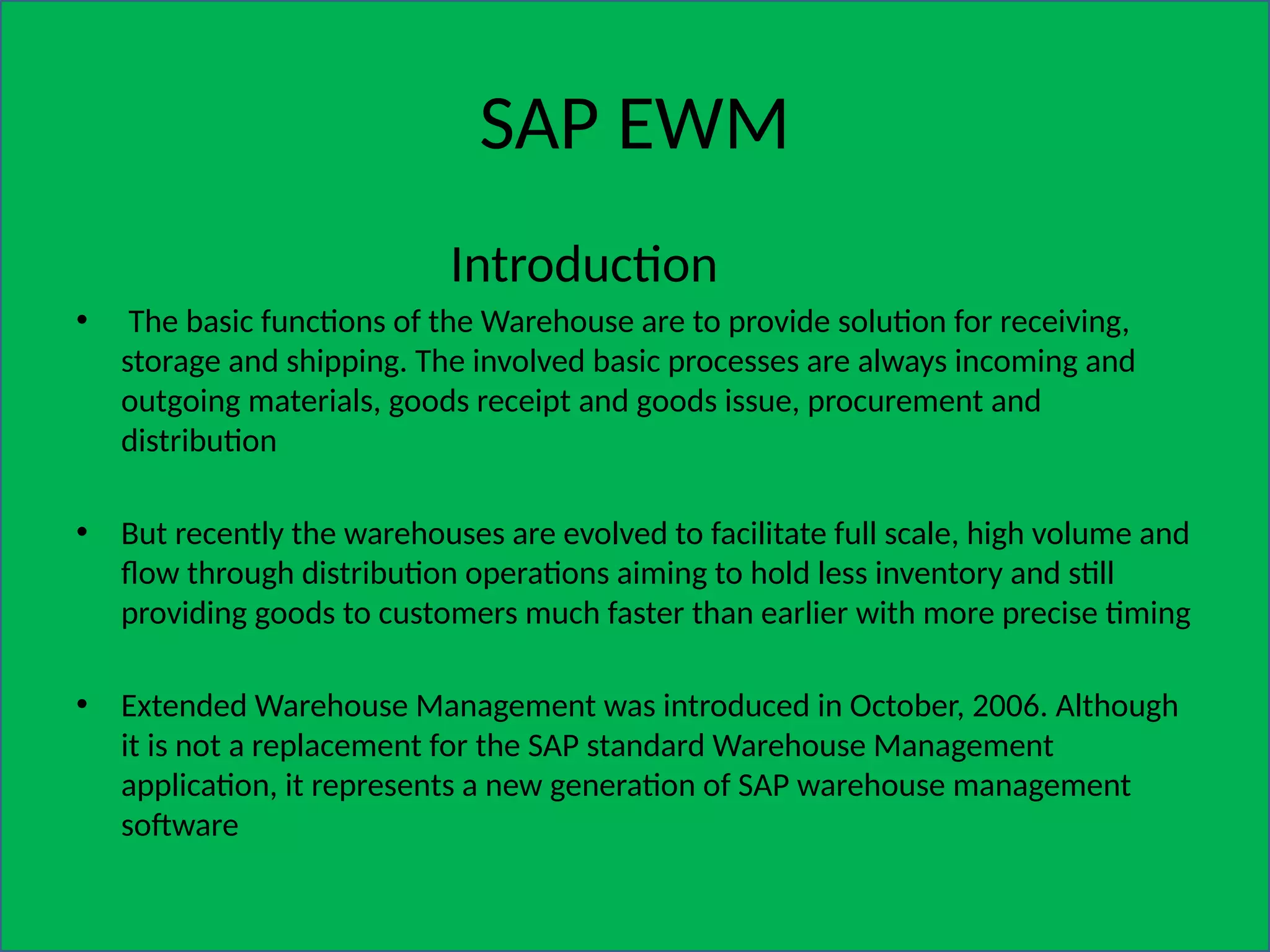 SAP S4hana EWM Training | PDF