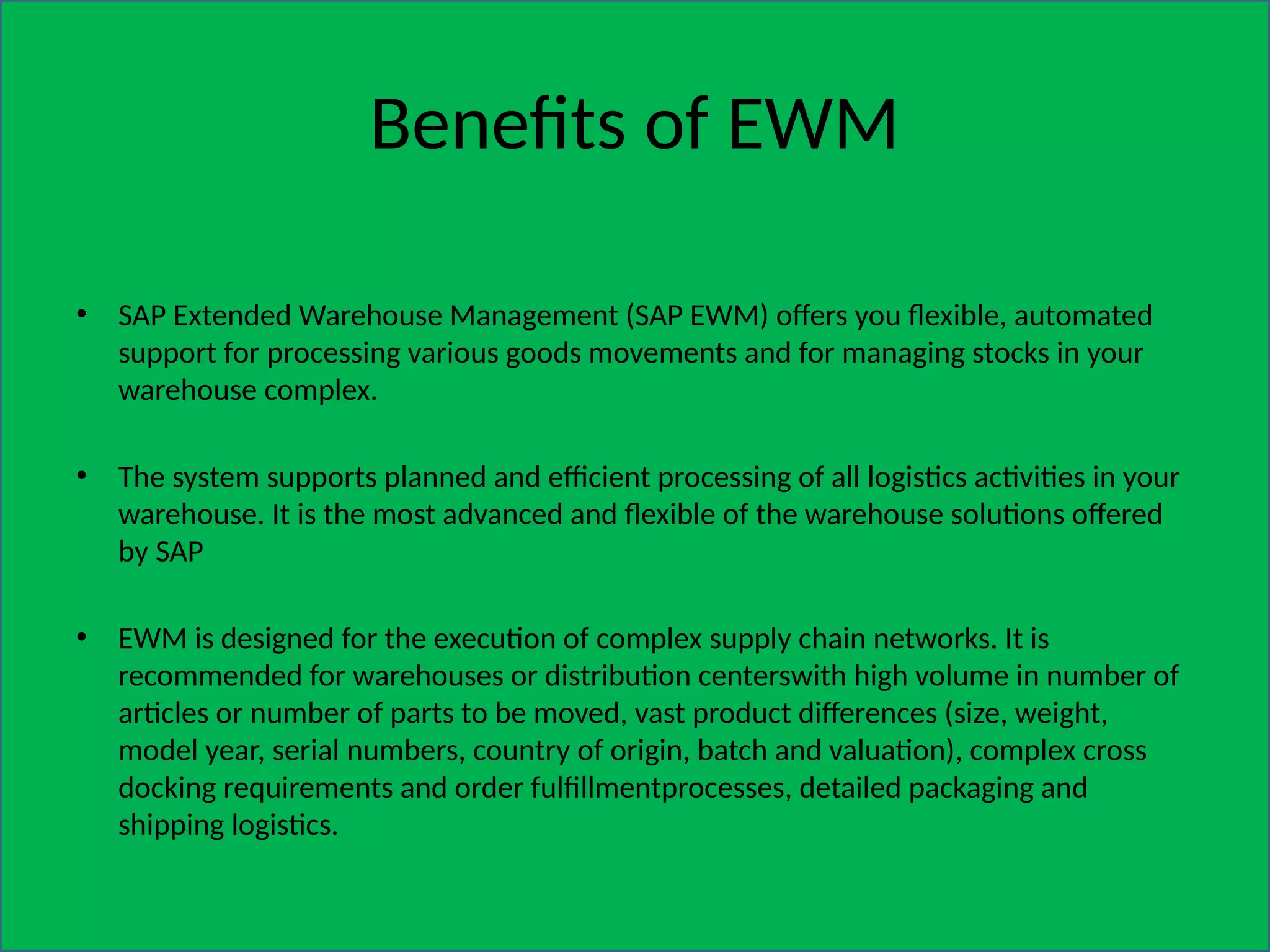 SAP S4hana EWM Training | PDF