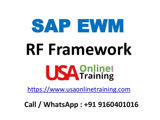 SAP EWM RF Framework