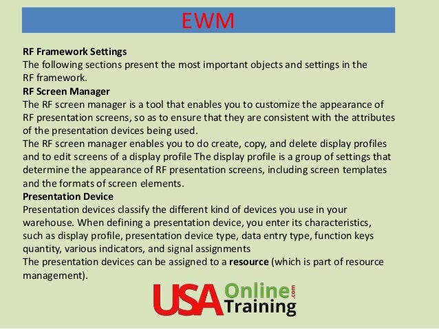 SAP EWM RF Framework