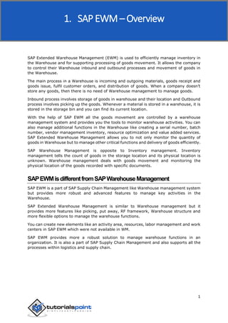 Sap ewm tutorial | PDF