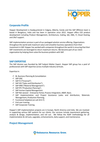 Sap exec summary | PDF