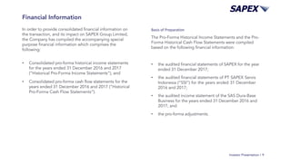 Sapex pitchbook september 2018 | PDF