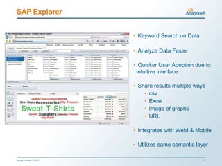 SAP Explorer Visual Intelligence | PPT