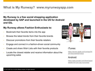 SAP fashion ambassador overview December 2013 | PPTX