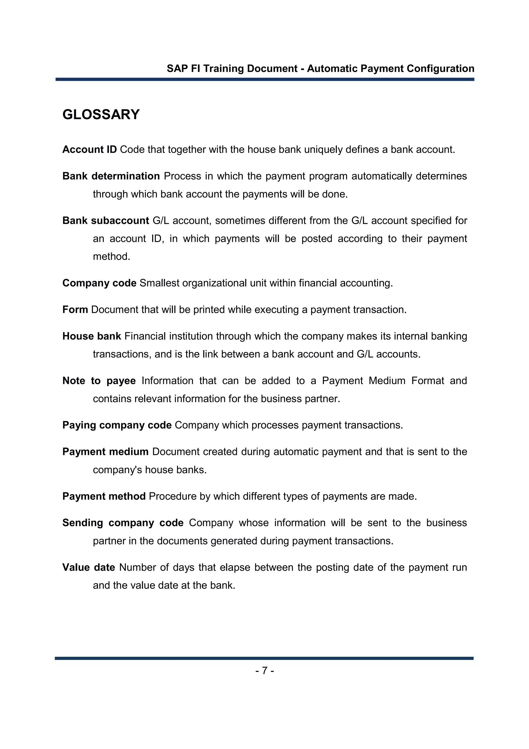 Sap fi automatic payment configuration | PDF